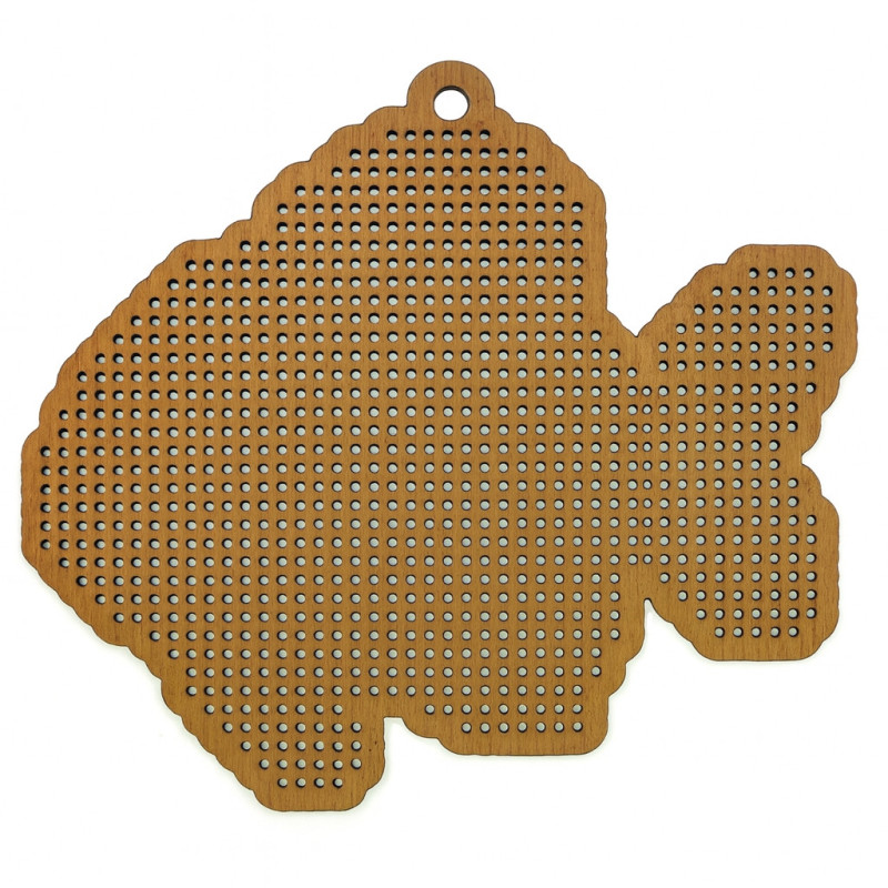 Wooden Fish Cross Stitch Keyring Kit | Beginner Friendly Craft