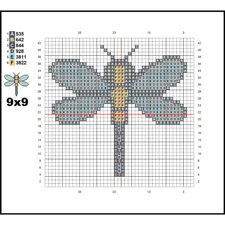 Wooden Dragonfly Cross Stitch Keyring Kit | Beginner Friendly Craft