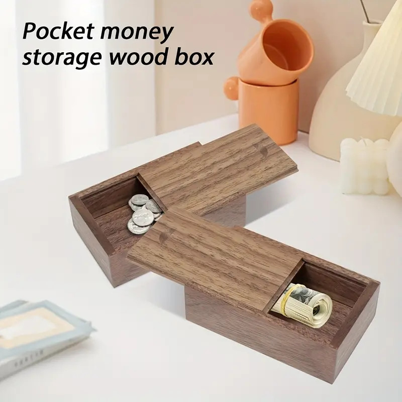 Personalized Walnut Wood Sliding Lid Storage Box – Jewelry & Craft ...
