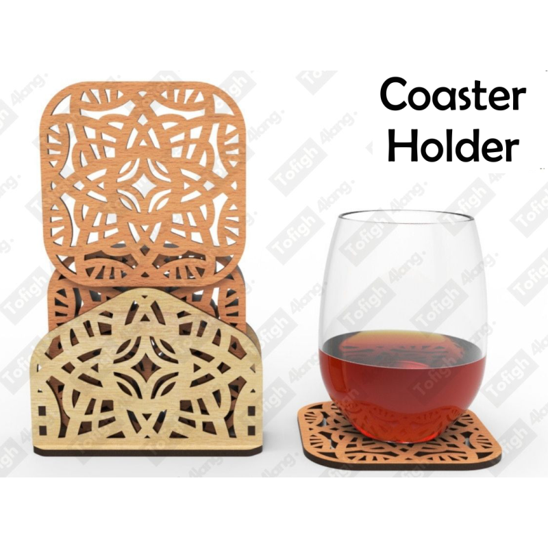 Wood Coaster Holders | 3 Styles | Flat & Upright Storage