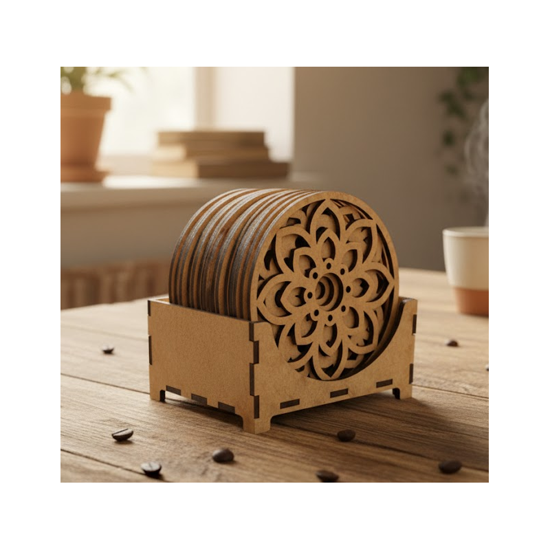 Wood Coaster Holders | 3 Styles | Flat & Upright Storage
