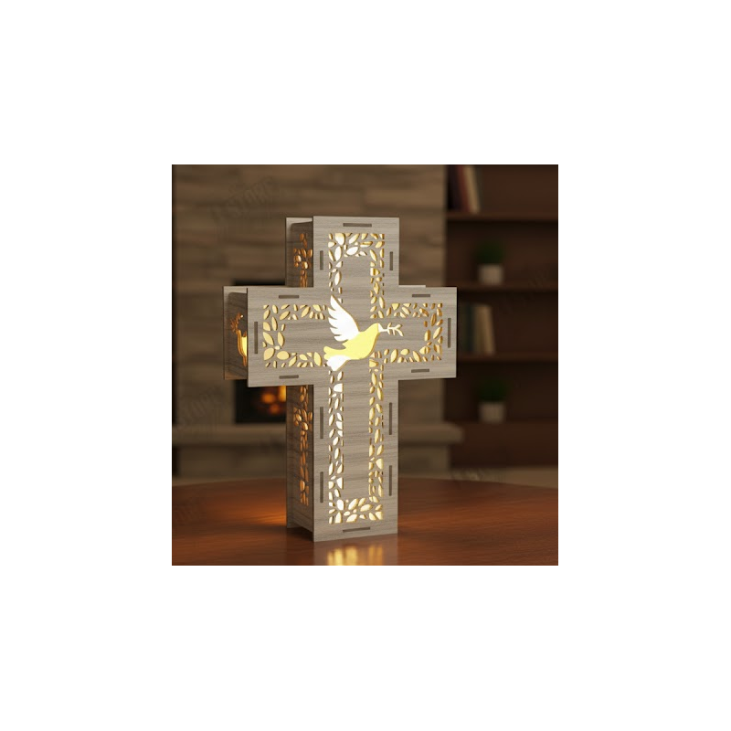 Wooden Cross Lanterns & Lighted Religious Gifts