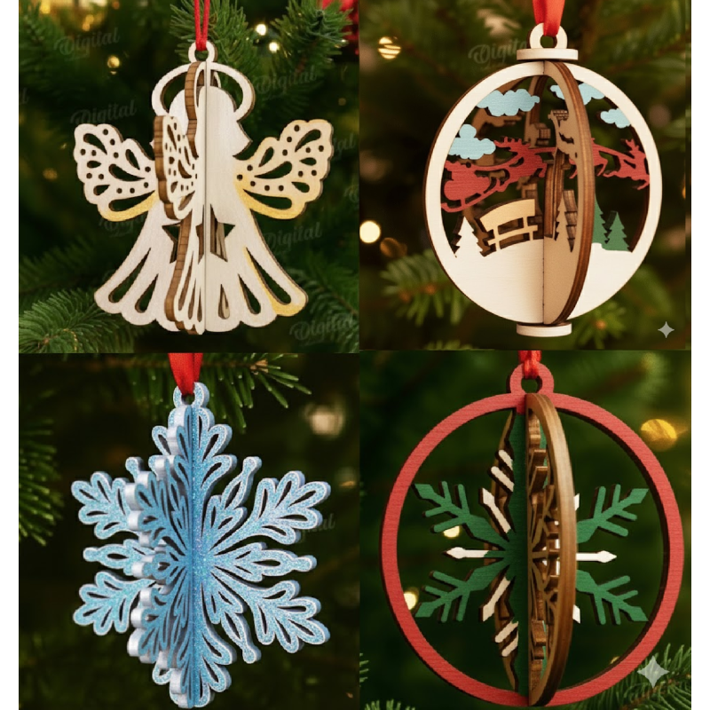 DIY 3D Wooden Christmas Ornaments | Paint & Decorate Kits
